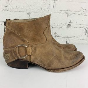 Freebird by Steven | Shoes | Freebird Cali Brown Leather Distressed Oring Heel Strap Studded ...